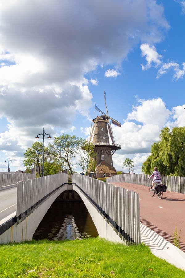 Windmill De Valk Leiden Netherlands Editorial Stock Image - Image of ...