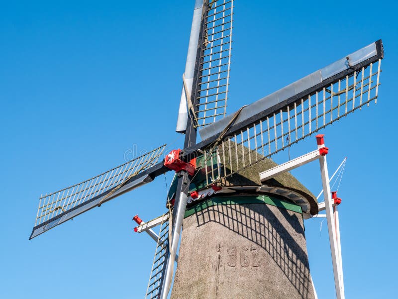 Windmill De Vier Winden in Weerselo, Overijssel, Netherlands Stock ...