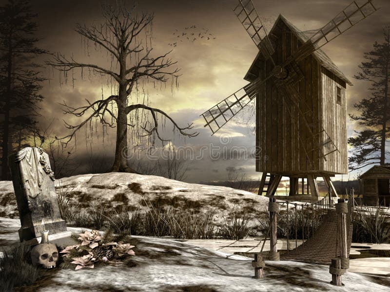 Creepy Windmill Stock Illustrations – 82 Creepy Windmill Stock ...