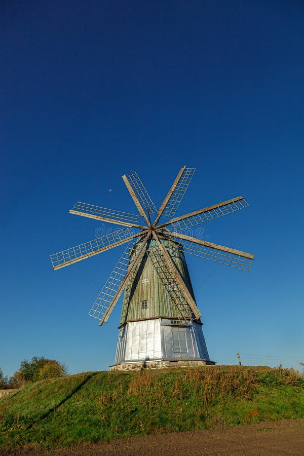 Windmill Dutch Type Against Blue Sky Stock Image - Image of ...