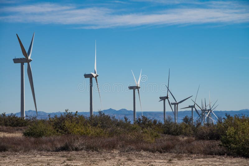 Windmill Farm stock image. Image of fuel, environment - 63976309