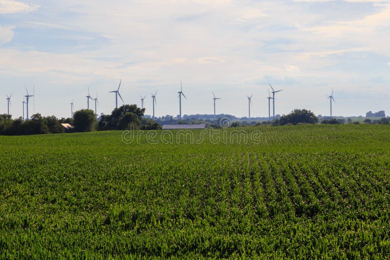Windmill Farm stock image. Image of nature, modern, green - 57288221