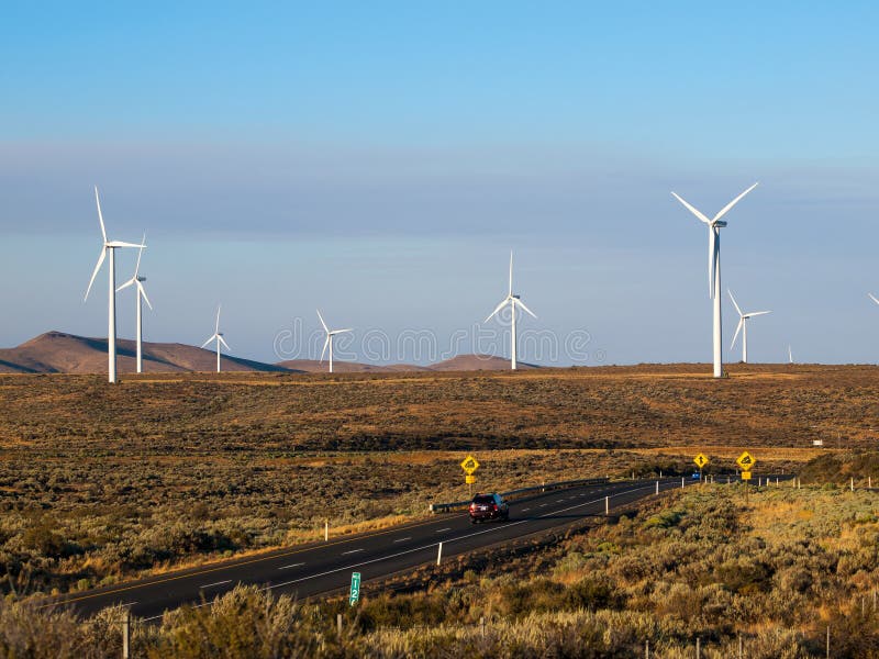 A Windmill Farm on a Mountain Stock Image - Image of dynamic, nature ...