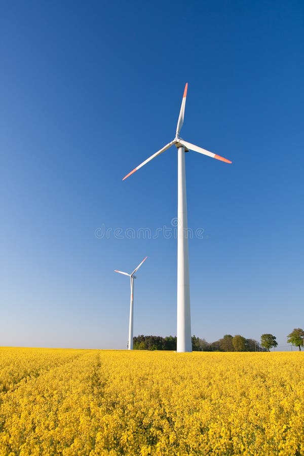 Windmill farm in the field stock photo. Image of power - 11370328