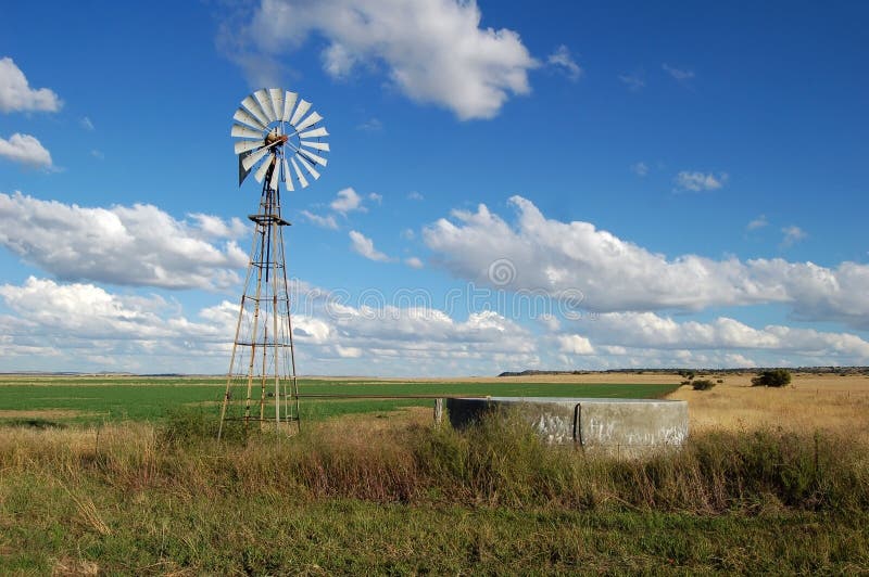 Windmill in Field stock photo. Image of scene, field - 14324034