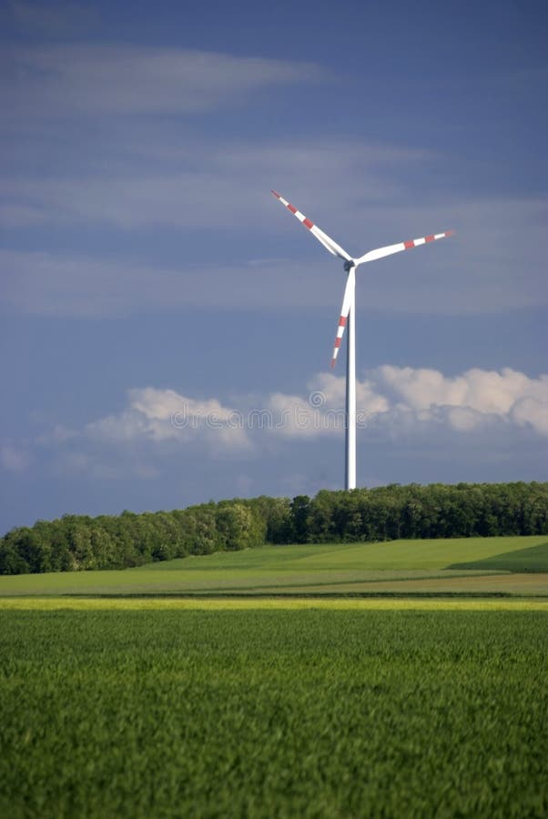 Windmill field sky stock photo. Image of slim, meadow - 12175812