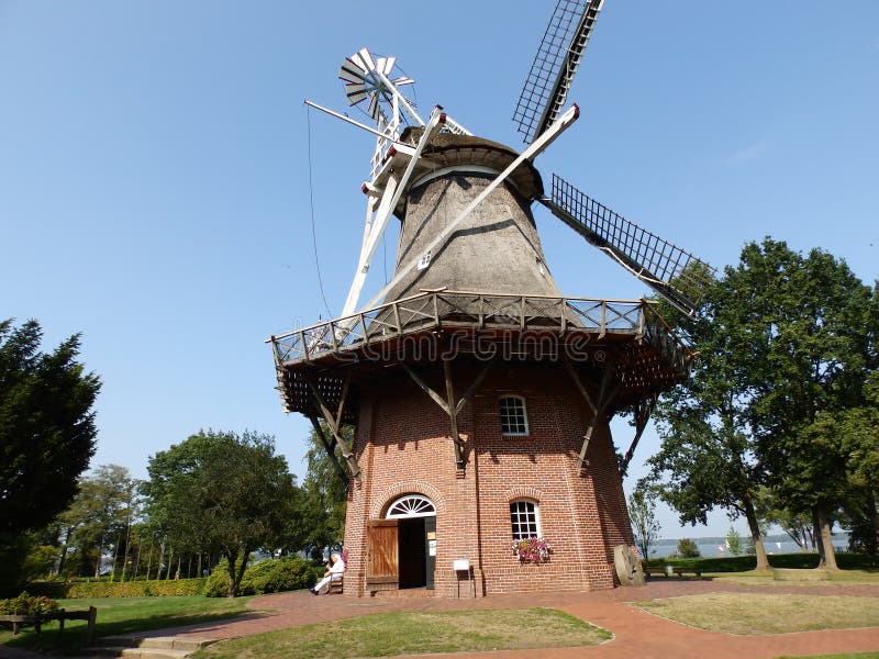 Windmill in Germany 2 stock photo. Image of blue, traditional - 125904230