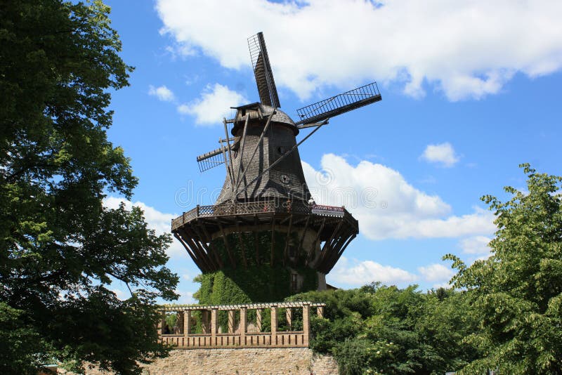 Old windmill in Europe stock photo. Image of history - 157880730