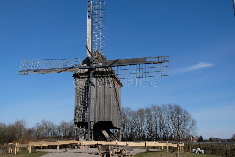 Windmill in germany stock photo. Image of gable, tree - 111351630