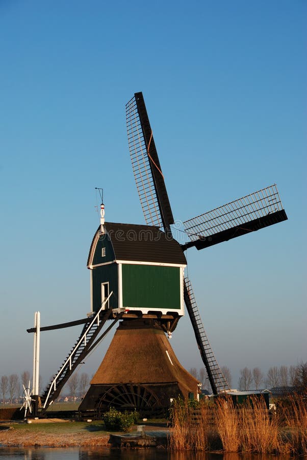 Windmill green stock image. Image of scape, netherlands - 7693111