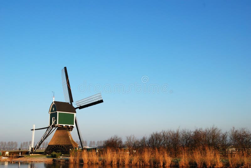 Windmill green stock photo. Image of netherlands, heritage - 7693130