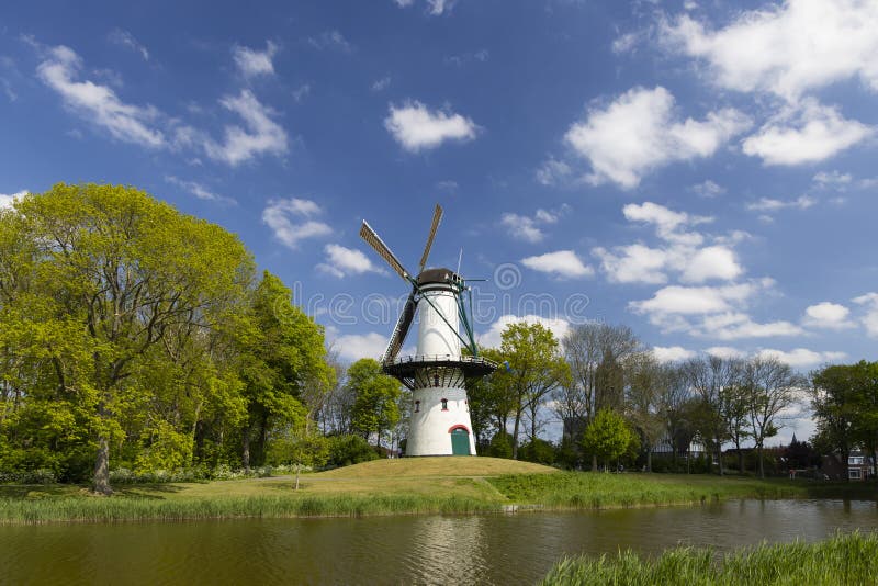 Windmill Hoop in Tholen, Netherlands Stock Photo - Image of idyllic ...
