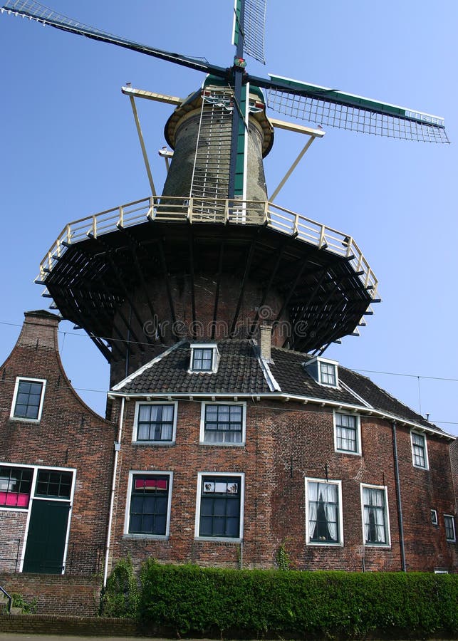 Windmill house stock image. Image of gust, brick, countryside - 651759