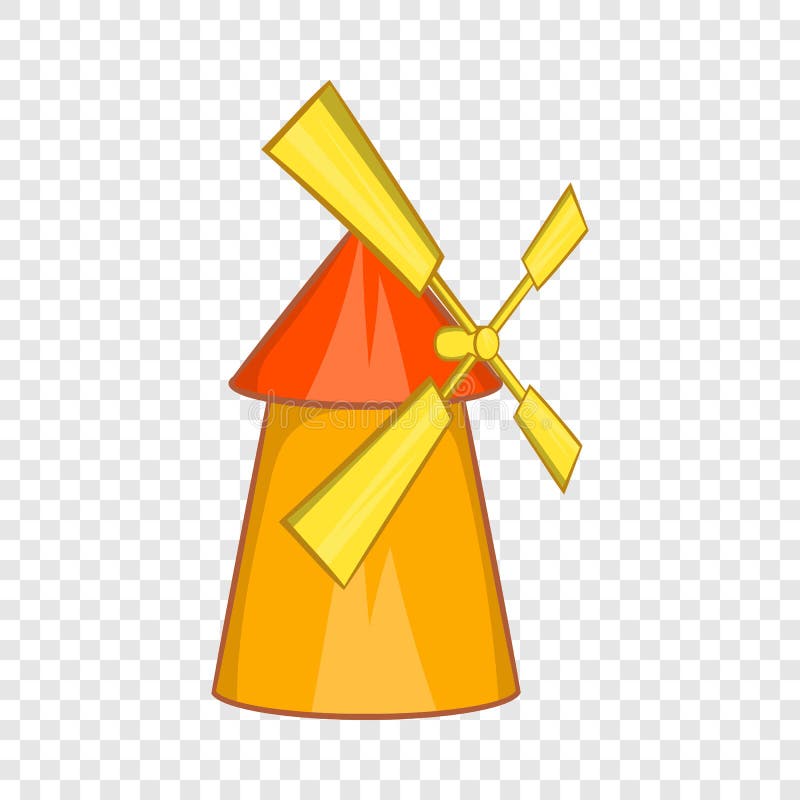 Windmill Icon in Cartoon Style Stock Vector - Illustration of ...