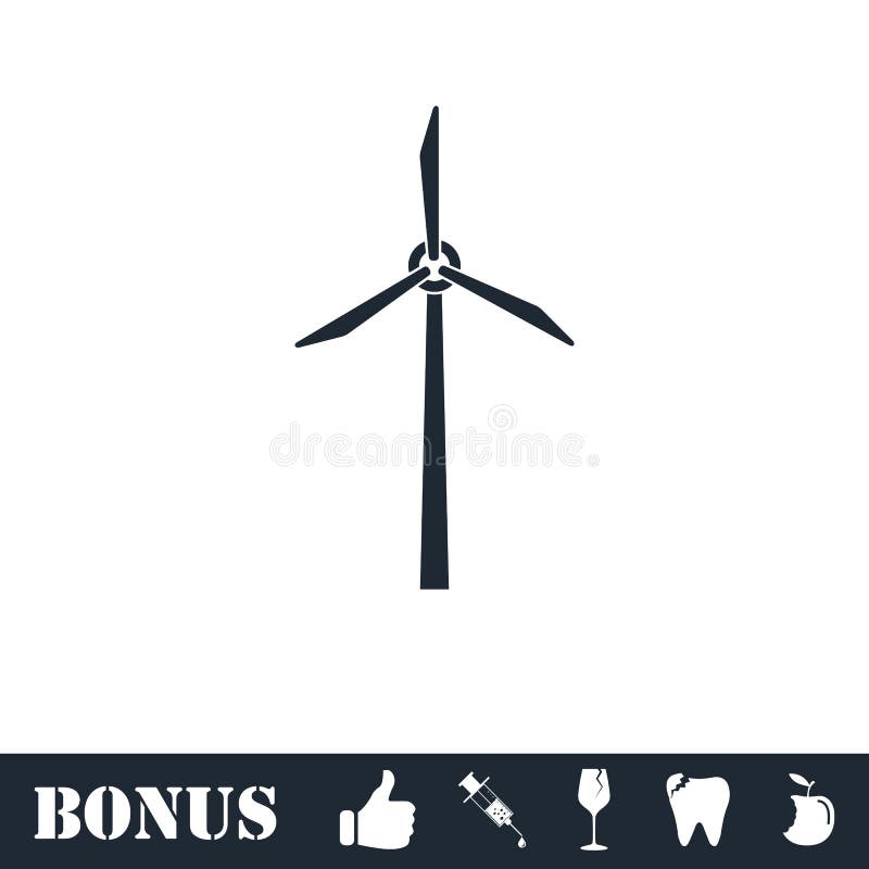 Windmill icon flat stock vector. Illustration of element - 151760613