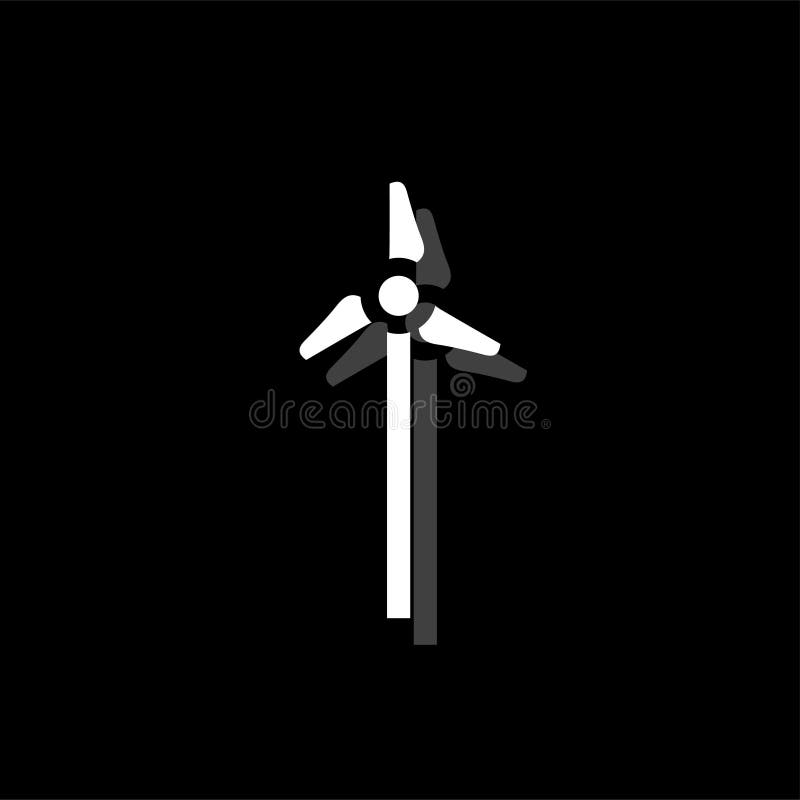 Windmill icon flat stock illustration. Illustration of wheel - 138012224