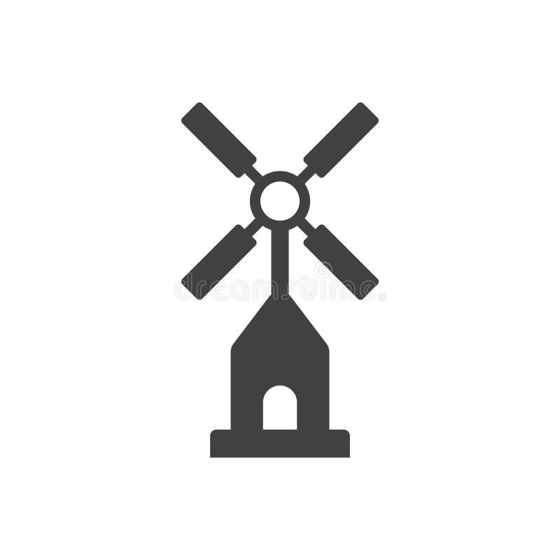 Windmill icon stock illustration. Illustration of flour - 374742574