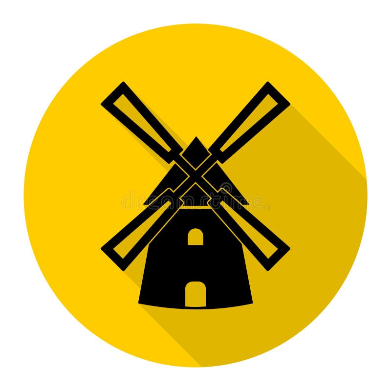 Windmill icon stock vector. Illustration of agriculture - 84415730