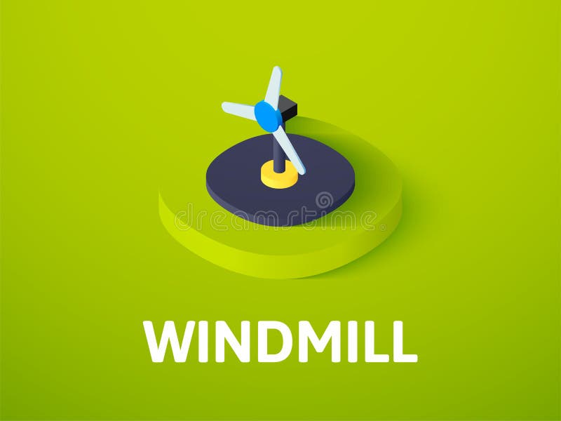 Windmill Isometric Icon, Isolated On Color Background Stock Vector ... Windmill Isometric Icon, Isolated On Color Background Stock Vector ...