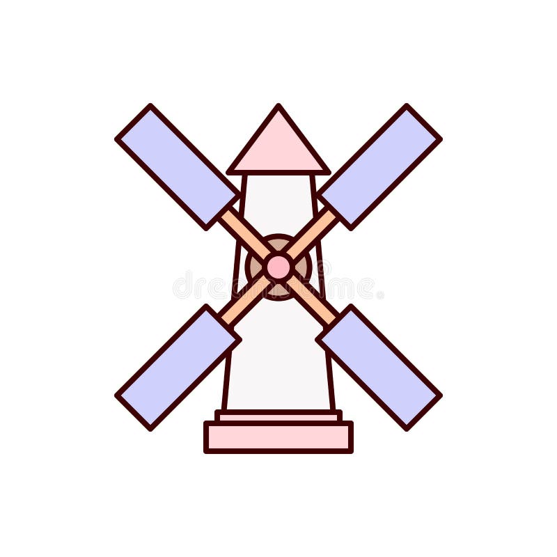 Windmill Icon, Wind Power Vector Illustration Stock Vector ...