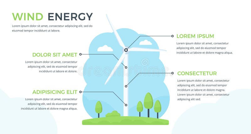 Windmill - Infographic Template Stock Vector - Illustration of mill ...