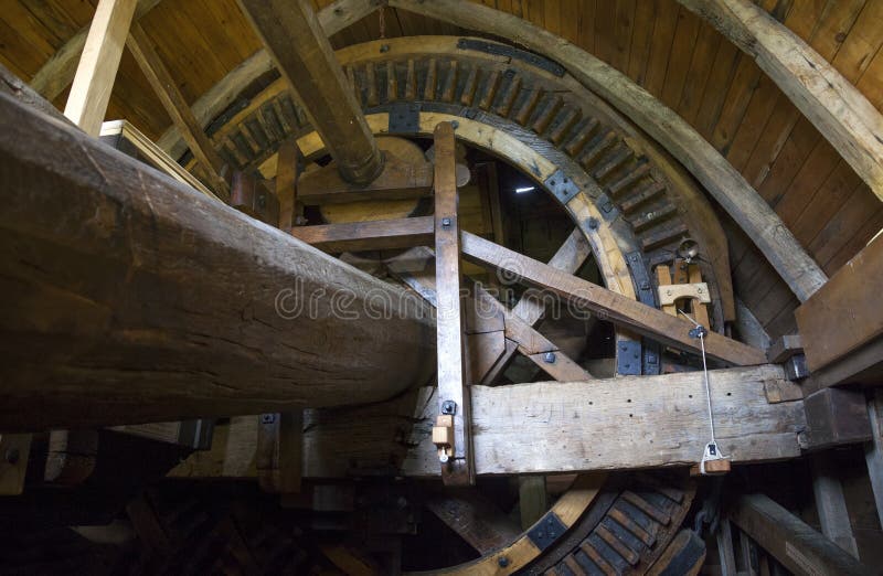 Interior of Windmill; Campo De Criptana; Castilla La Mancha; Spa Stock ...