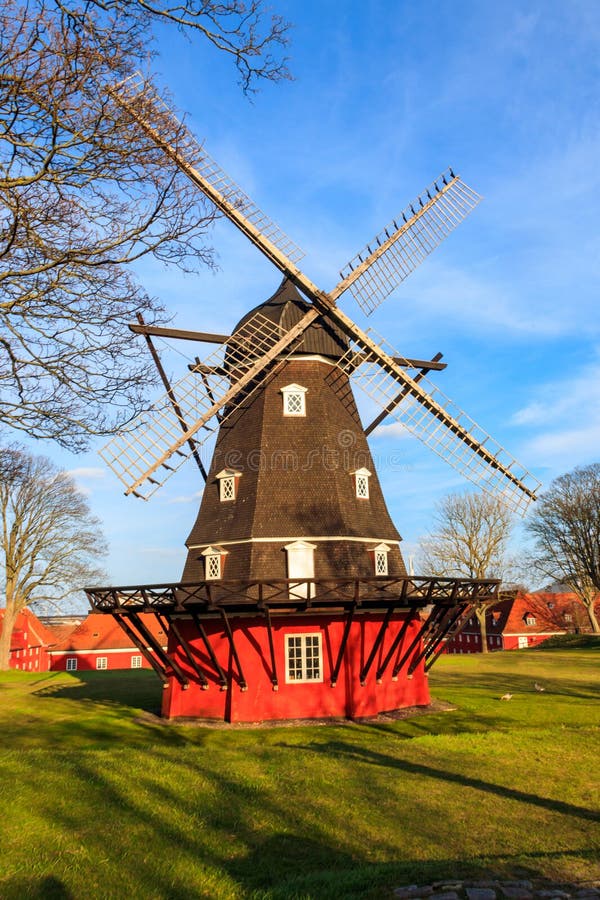 Windmill of Kastellet Citadel in Copenhagen, Denmark Stock Photo ...