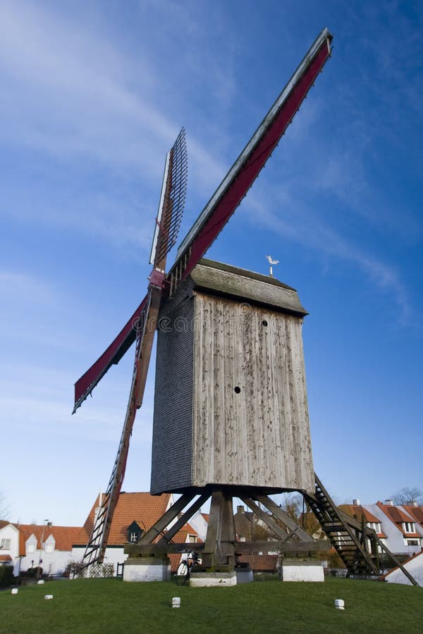 Windmill in Knokke-Heist in Belgian Province of West Flanders it is ...