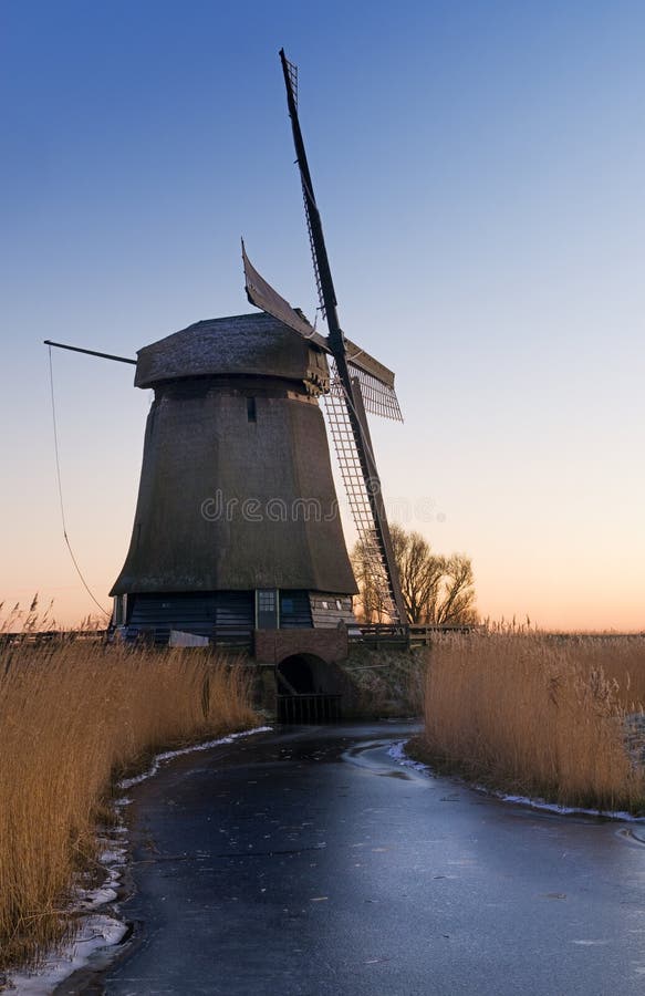 Windmill landscape stock image. Image of european, scene - 7669141
