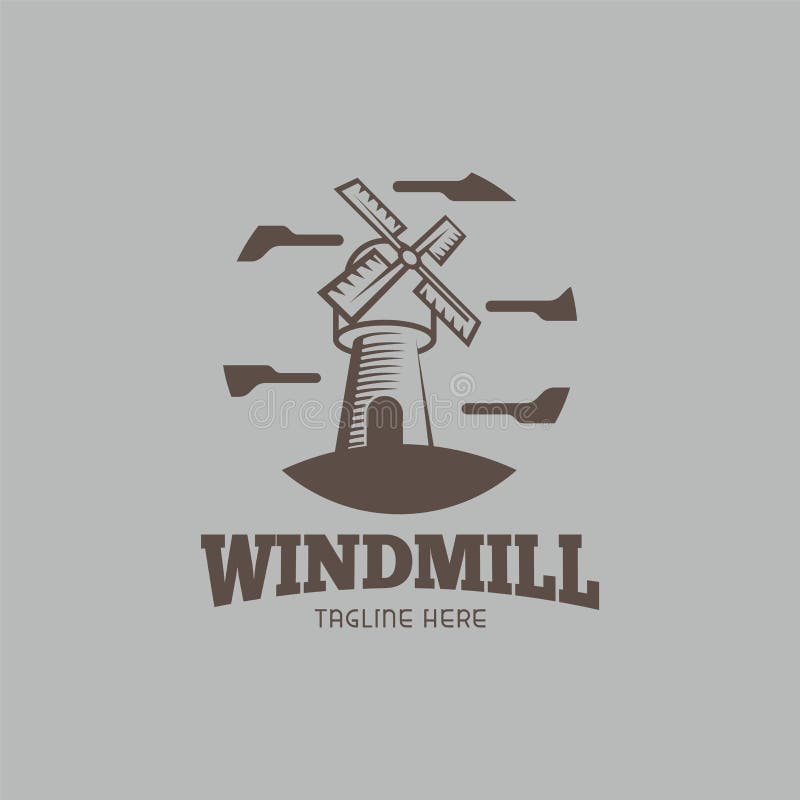 Windmill Logo Template Vector. Building Logo Template Stock ...