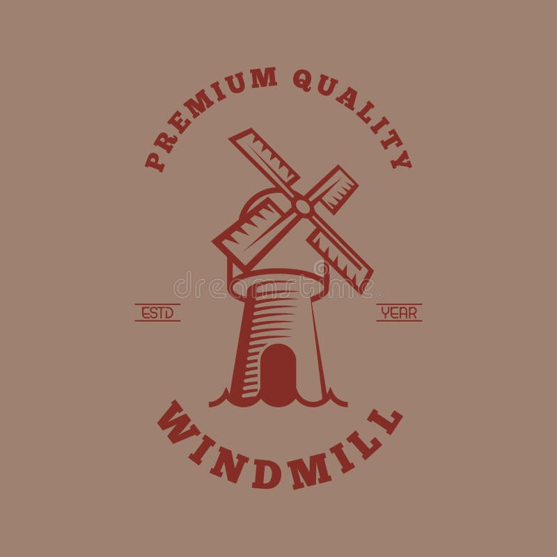 Windmill Logo Design Concept Vector Stock Vector - Illustration of ...