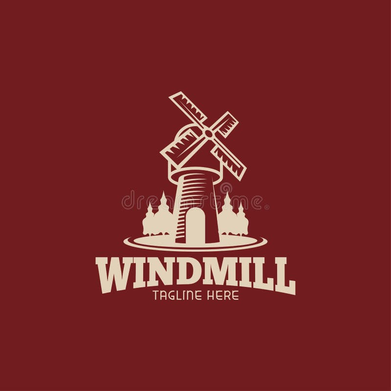 Windmill Logo Template Vector. Building Logo Template Stock ...