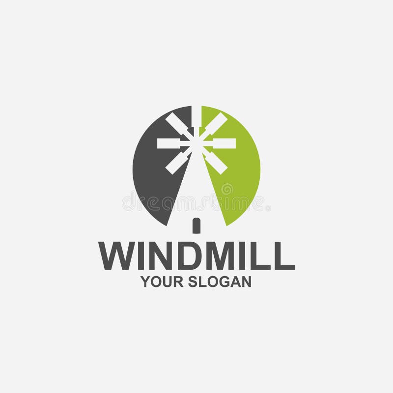 Windmill logo template stock illustration. Illustration of isolated ...