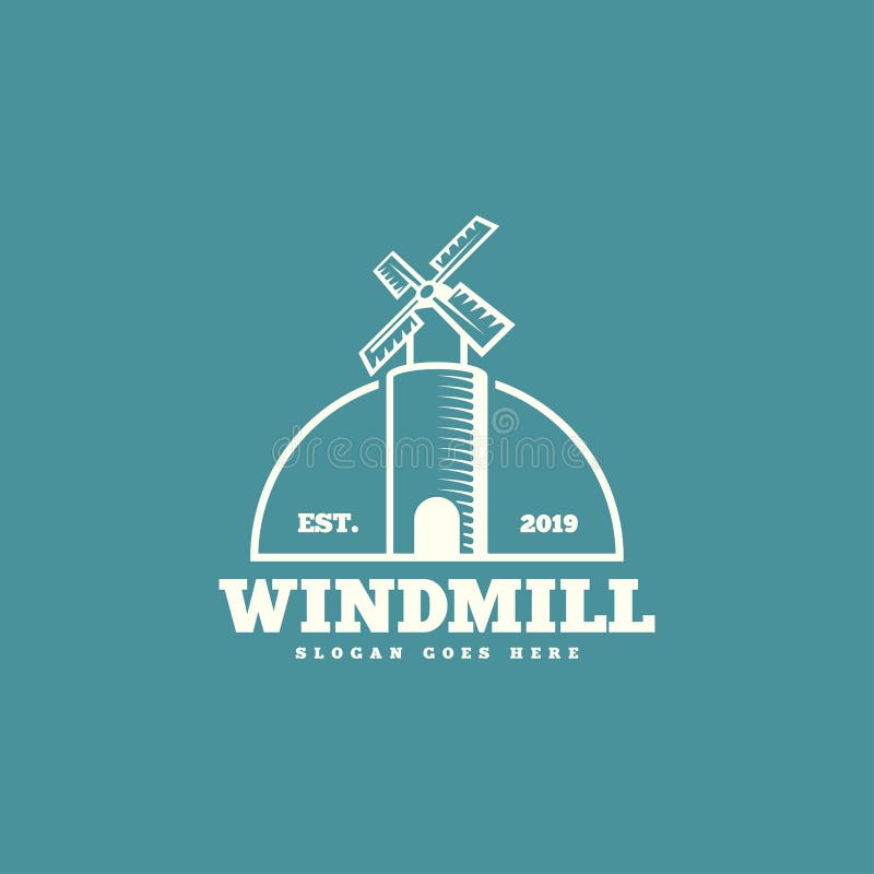 Windmill Logo Template Vector. Building Logo Template Stock ...