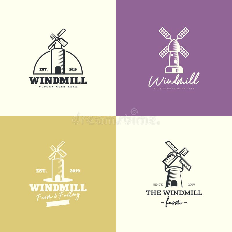 Windmill Logo Template Vector. Building Logo Template Stock ...