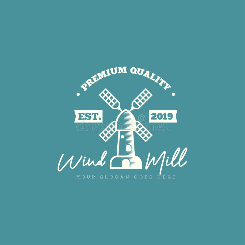 Windmill Logo Template Vector. Building Logo Template Stock ...