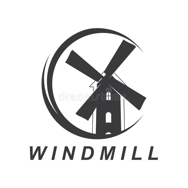 Windmill Logo Template Vector. Building Logo Template Stock Vector ...
