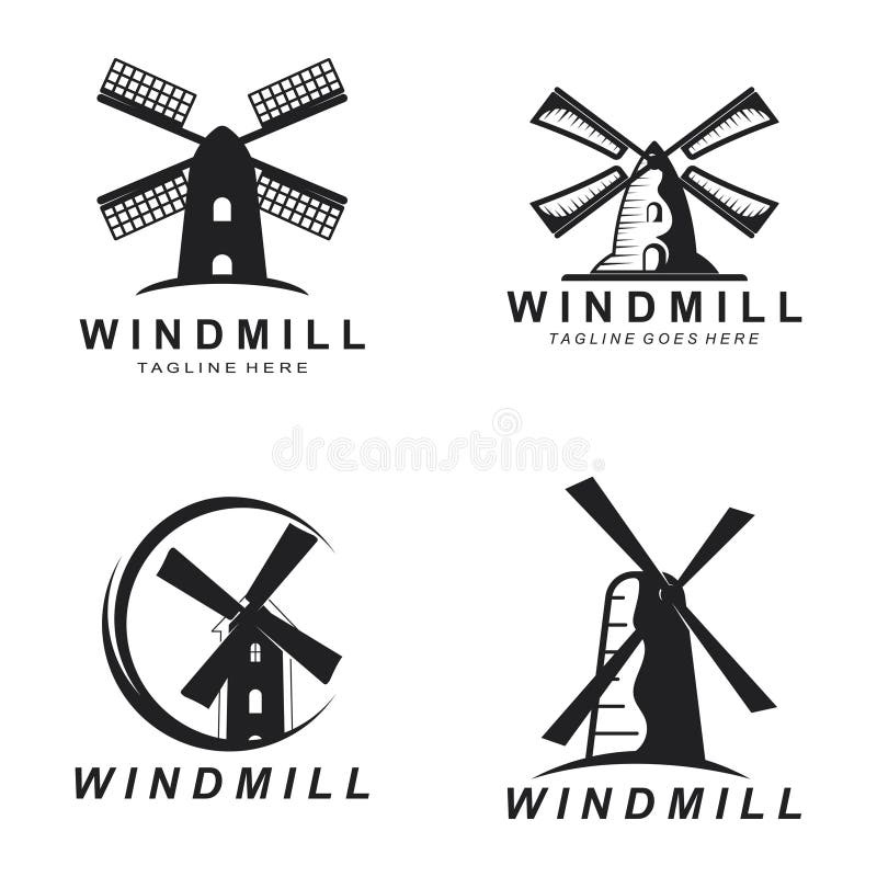 Windmill Logo Template Vector. Building Logo Template Stock Vector ...