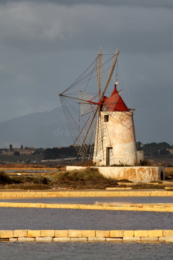 Windmill - Marsala -Sicily - Italy Stock Image - Image of windmill ...