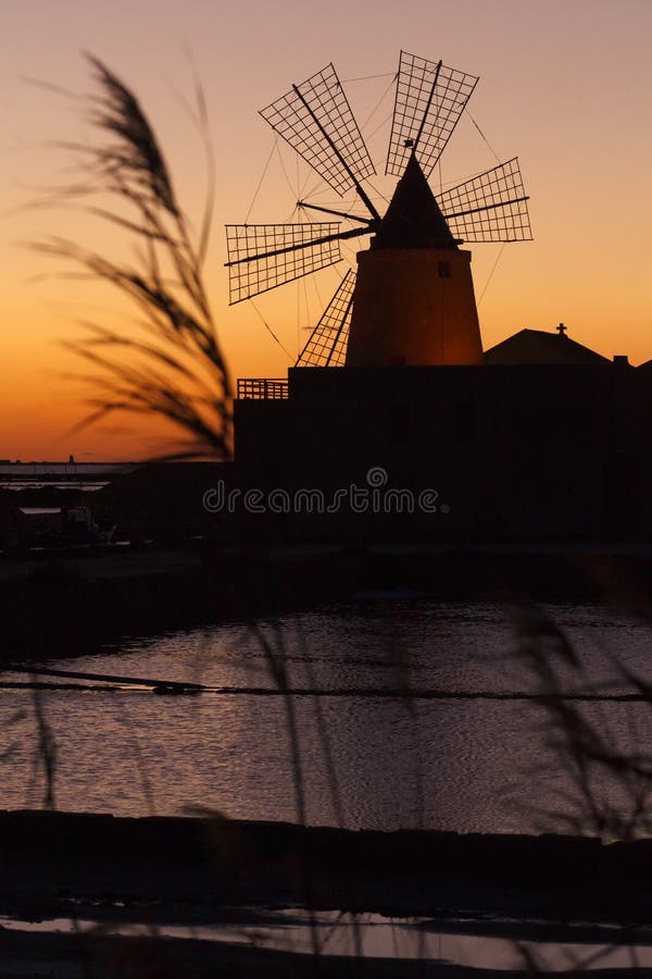 Windmill - Marsala -Sicily - Italy Stock Image - Image of windmill ...