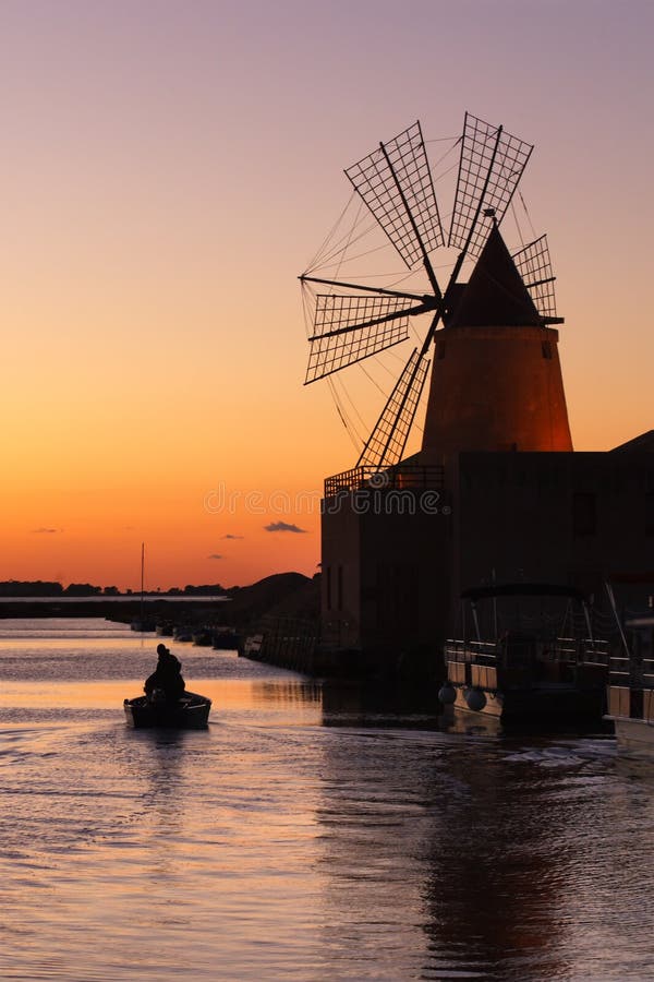 Windmill - Marsala -Sicily - Italy Stock Image - Image of windmill ...