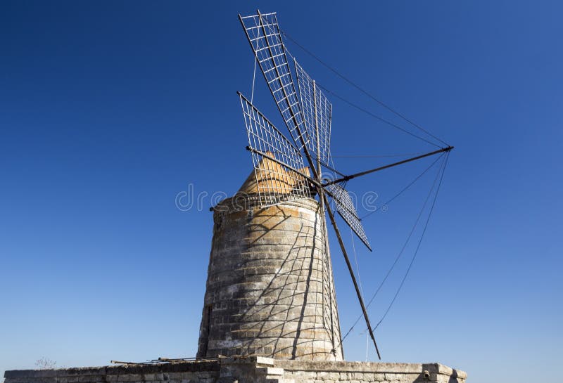 Windmill - Marsala -Sicily - Italy Stock Image - Image of windmill ...