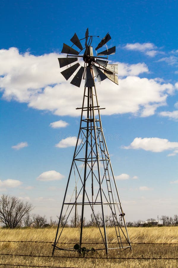 Windmill in the Middle of Wheat Field Stock Photo - Image of farm ...