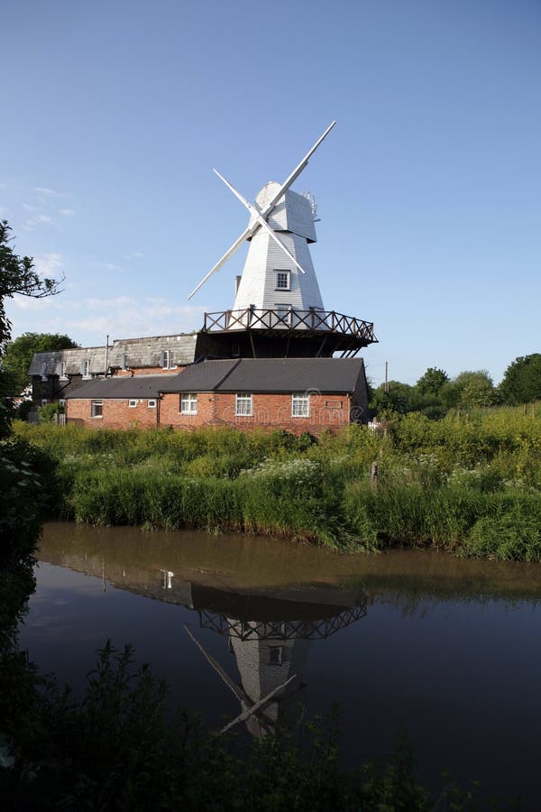 Windmill Mill River England Stock Image - Image of culture, historical ...