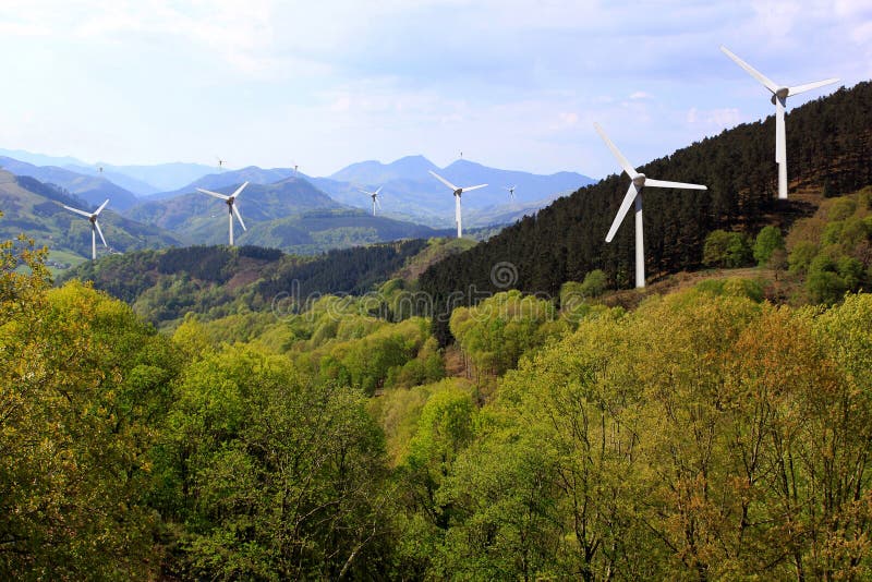 Windmill in the mountains stock image. Image of earth - 27583883