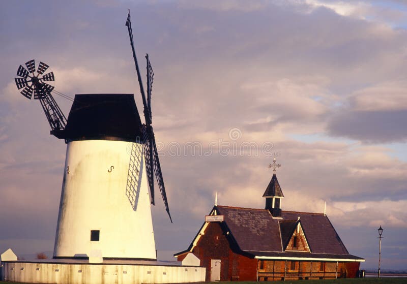 Windmill At Lytham-st-Annes Stock Image - Image of black, lancashire ...