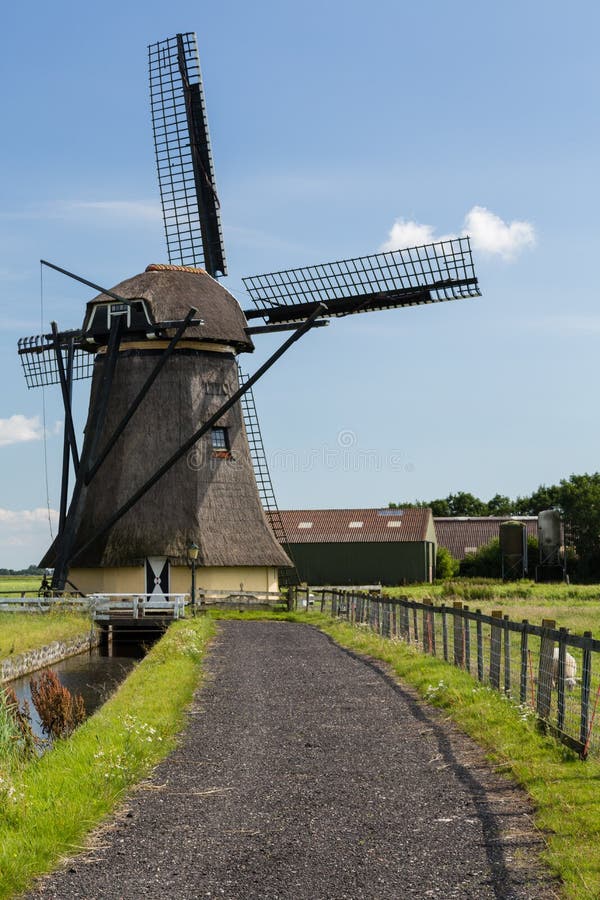 Windmill in the Netherlands Stock Photo - Image of ijselmeer, holiday ...