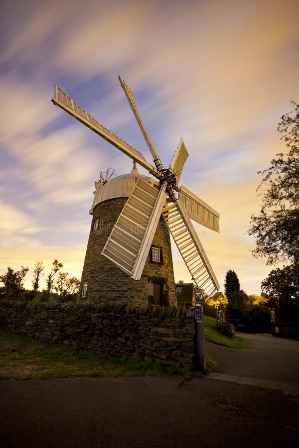 Windmill with night sky stock photo. Image of heritage - 26125972