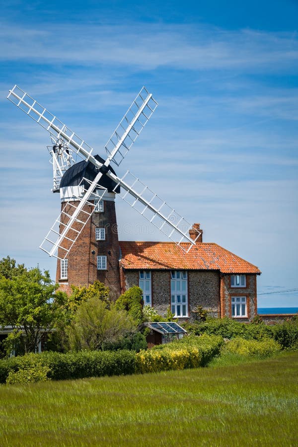 Windmill in Norfolk, England Stock Image - Image of sustainable ...