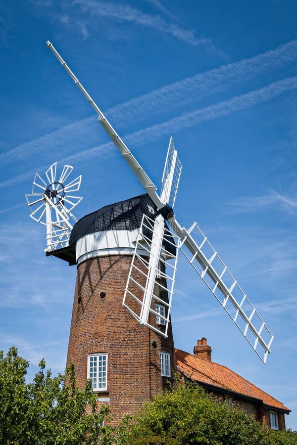 Windmill in Norfolk, England Stock Image - Image of sustainable ...